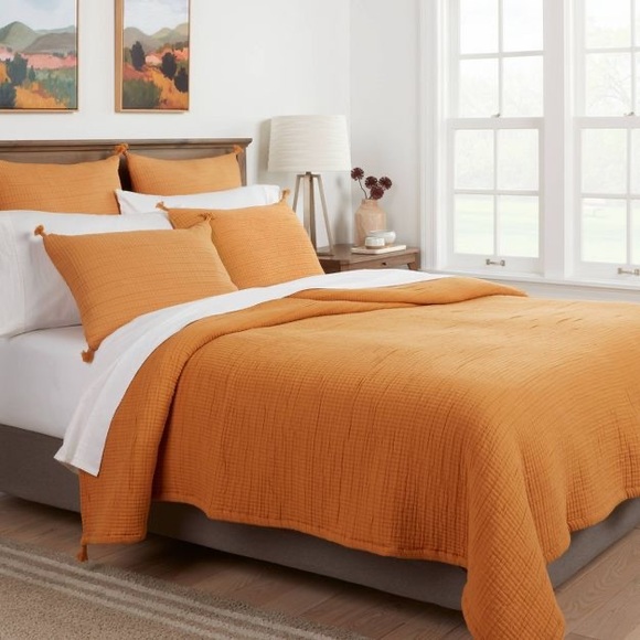 Threshold | Bedding | Threshold Double Cloth Quilt King Mustard Nwt ...